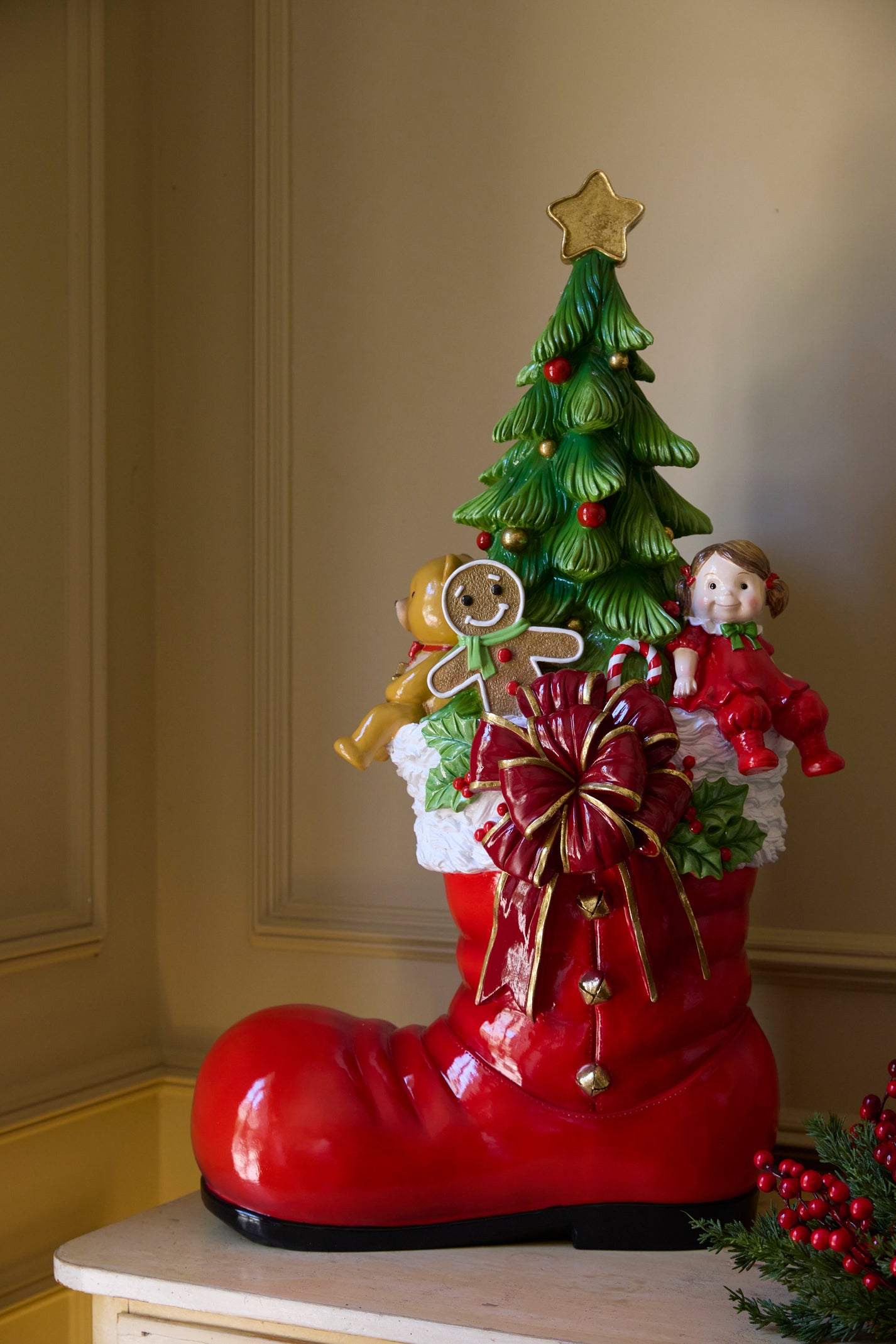 Elaborate Led Santa Toy Boot – Holly & Ivy