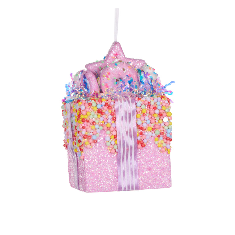 15Cm Festive Sprinkles Gift Box Hanging – Holly & Ivy