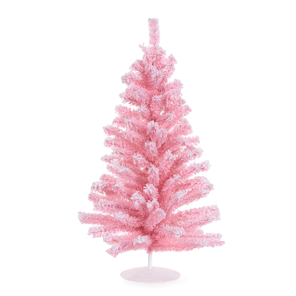 Pastel Pink Flocked Table Top Tree – Holly & Ivy