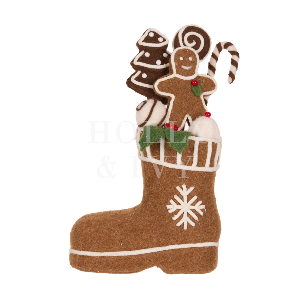 Sweet Gingerbread Man Boot – Holly & Ivy