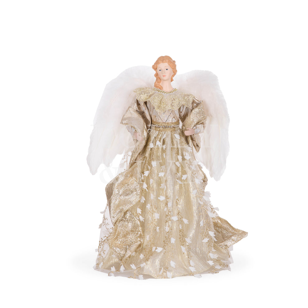 Luxe Fabric Angel Tree Topper – Holly & Ivy