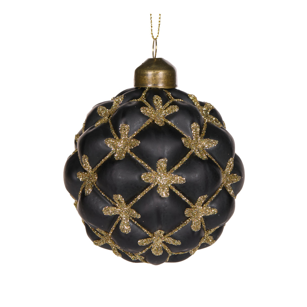 Matte Balck Chesterfield Bauble – Holly & Ivy