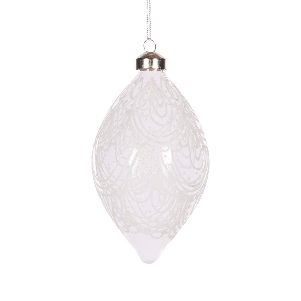CLEAR PIPED LACE DROP BAUBLE – Holly & Ivy